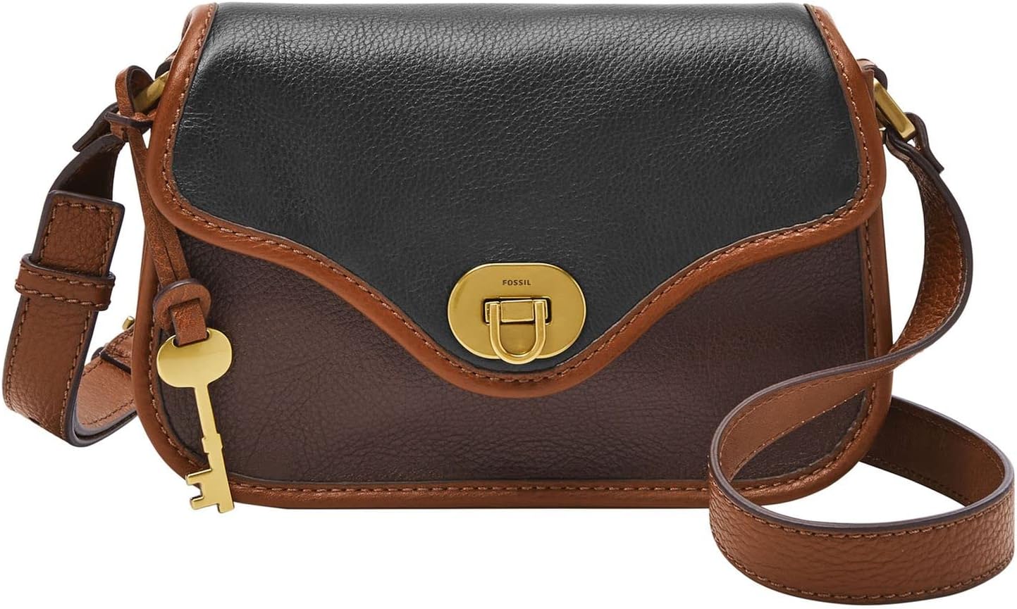 Fossil - Heritage Mini Flap Crossbody Espresso Leather For Women ...