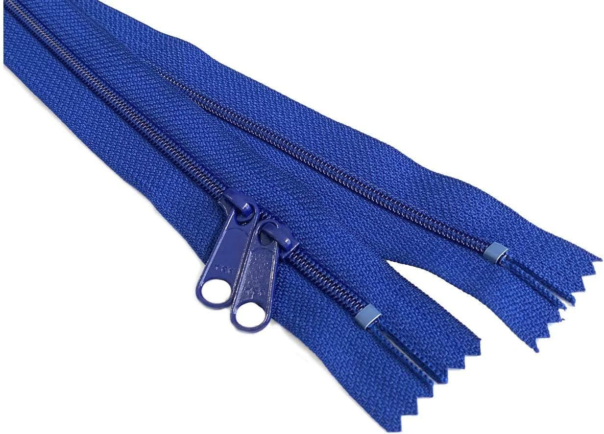 Amazon.com: 30" Inches Double Slide Zippers - YKK #4.5 Coil with Closed ...