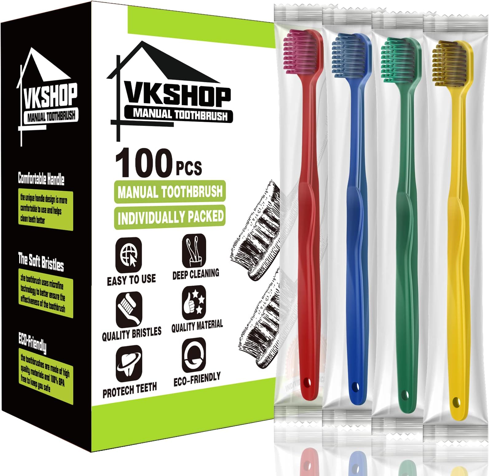 Amazon.com: Vivid Push-Pull Individually Wrapped Interdental ToothBrush ...
