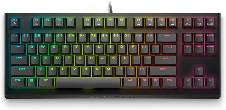 Amazon.com: Alienware Low-Profile RGB Gaming Keyboard AW510K, AlienFx ...