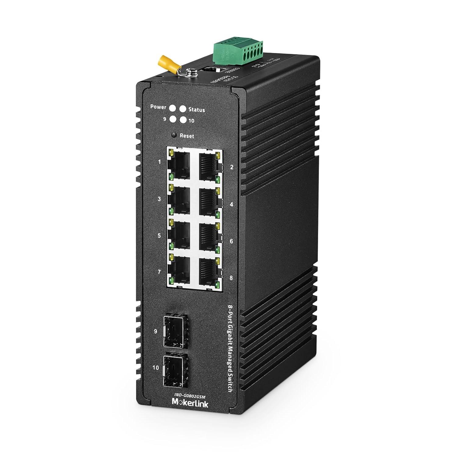 Amazon.com: MokerLink 8 Port Gigabit Industrial DIN-Rail Ethernet ...