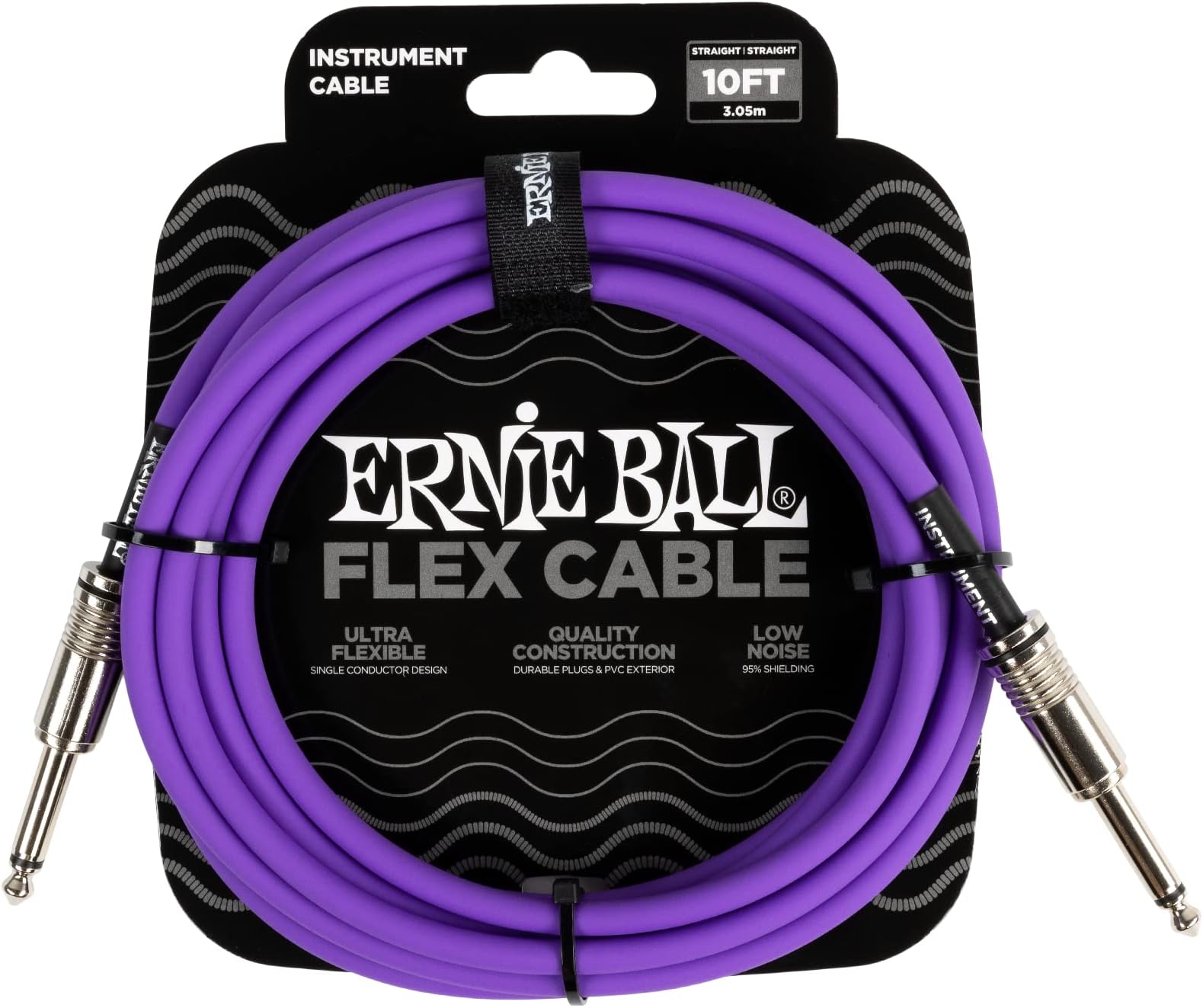 Amazon.com: Ernie Ball Flex Instrument Cable Straight/Straight 10ft ...