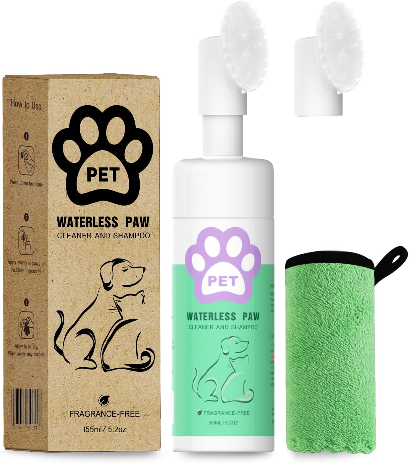 Amazon.com: Dog Paw Cleaner waterless Foam: MerryMilo No-Rinse Paw ...