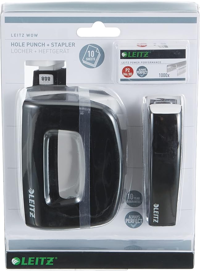 Leitz NeXXt Mini-Locher- und Heftgerät-Set für bis zu 10 Blatt, Inkl ...