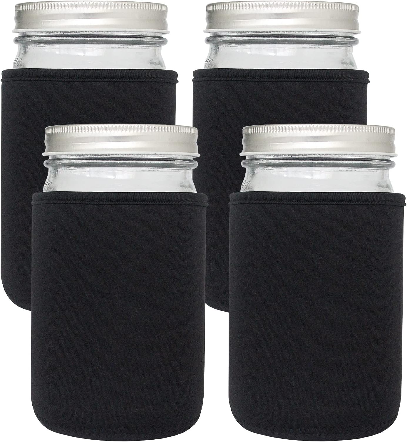 Amazon.com: Xumbtvs 32oz Wide Mouth Mason Jar Sleeve, 4 Pcs Insulated ...