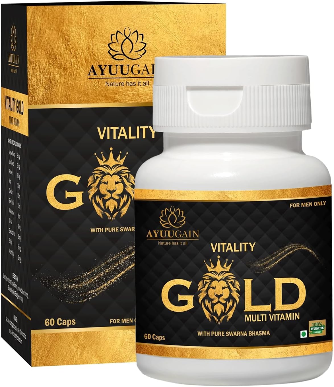 Amazon.com: Generic JAMU Vitality Gold Capsule for Men with Swarna ...