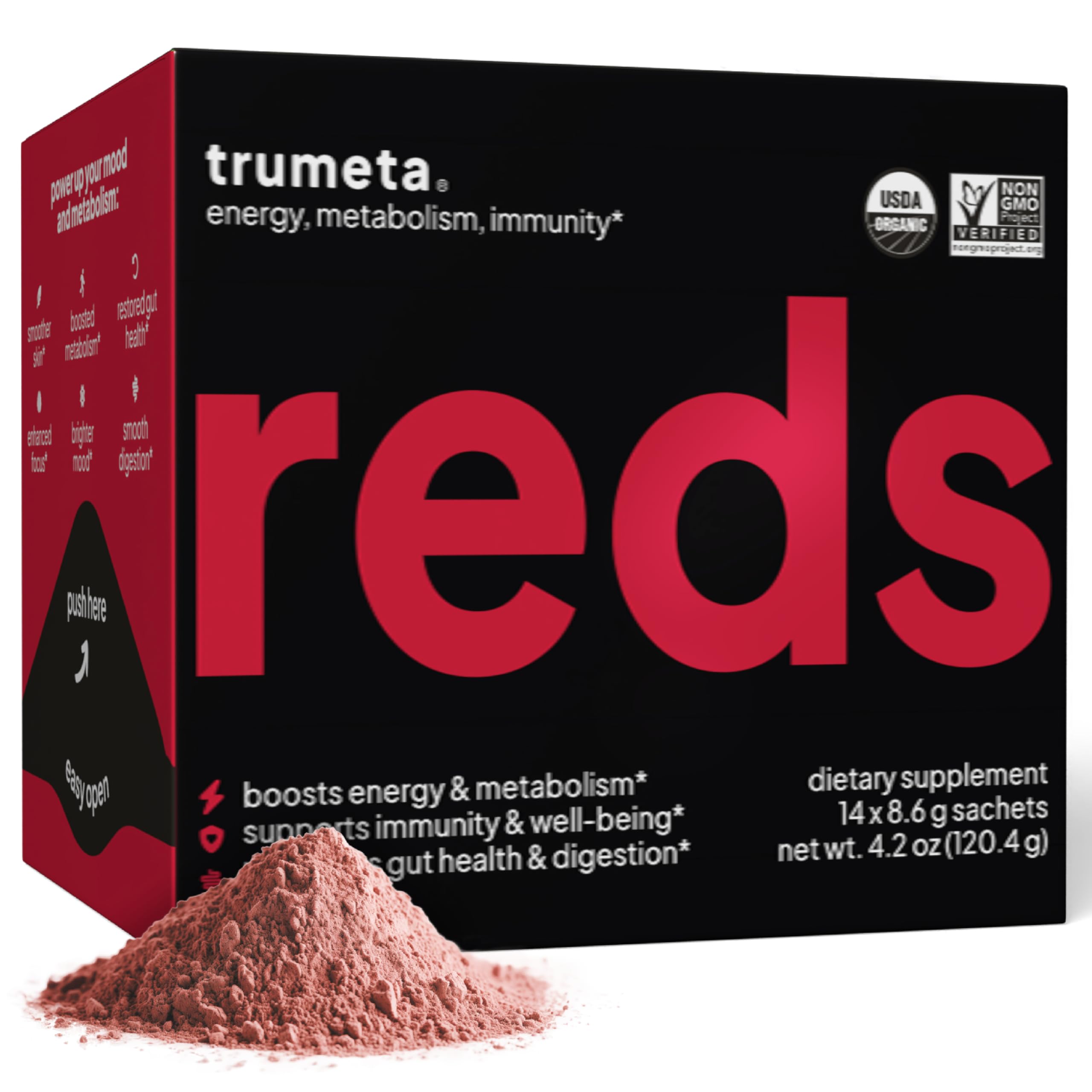 Amazon.com: TRUMETA Superfood Reds Powder Packs - for Immune Support ...