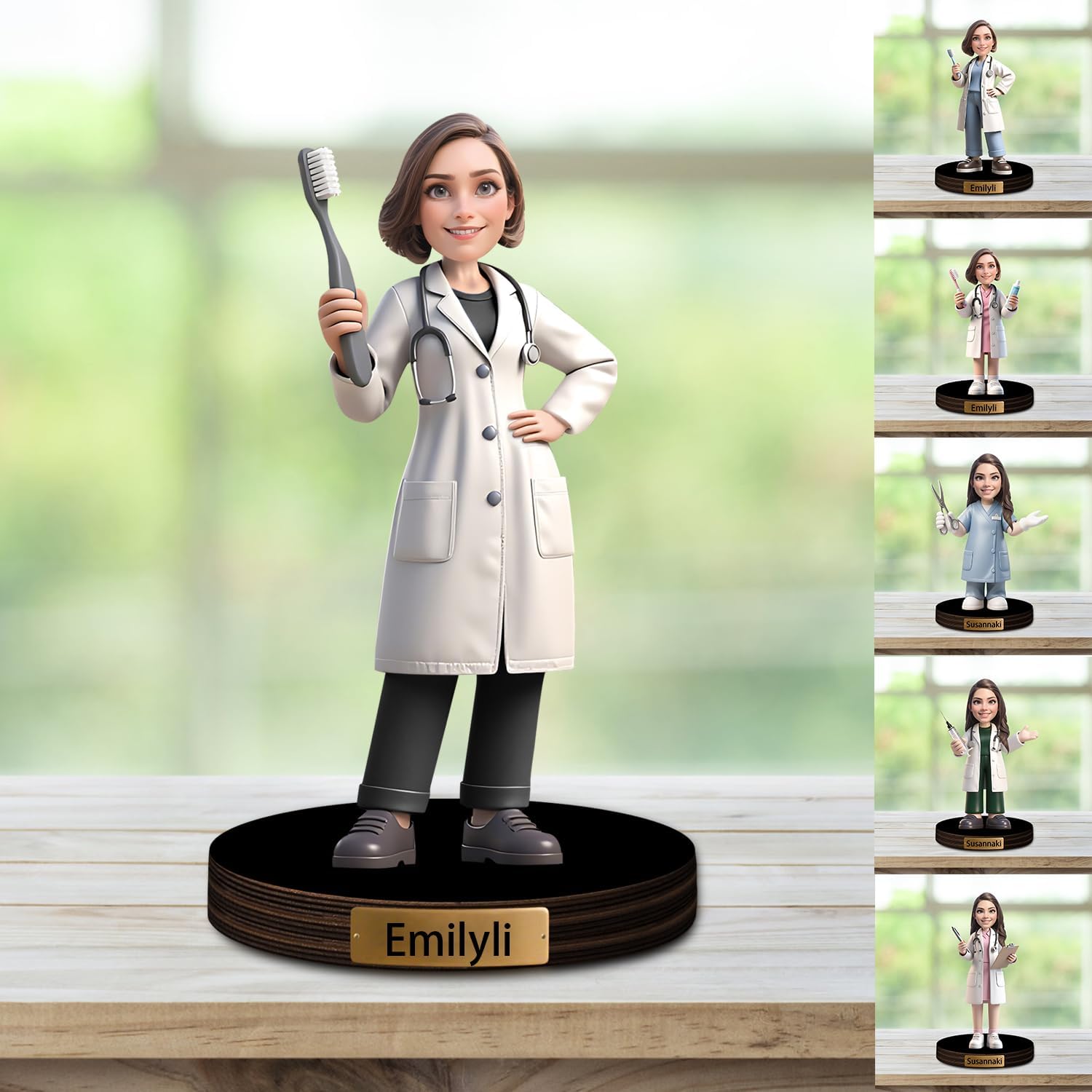 Amazon.com: SweetJECCU Personalized Doctor Figurine Acrylic Desk ...