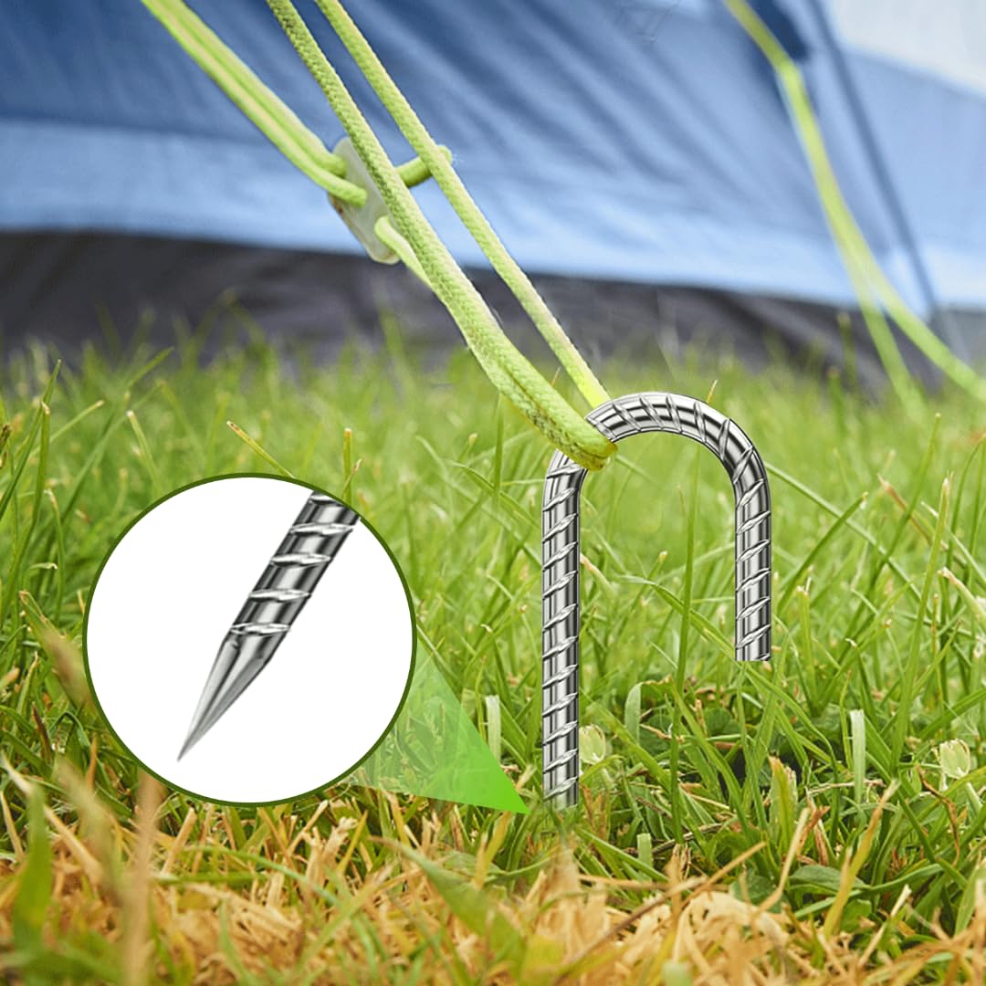 Snapklik.com : Rebar-Stakes-12-Inch, Ground Stakes Heavy Duty J-Hook ...
