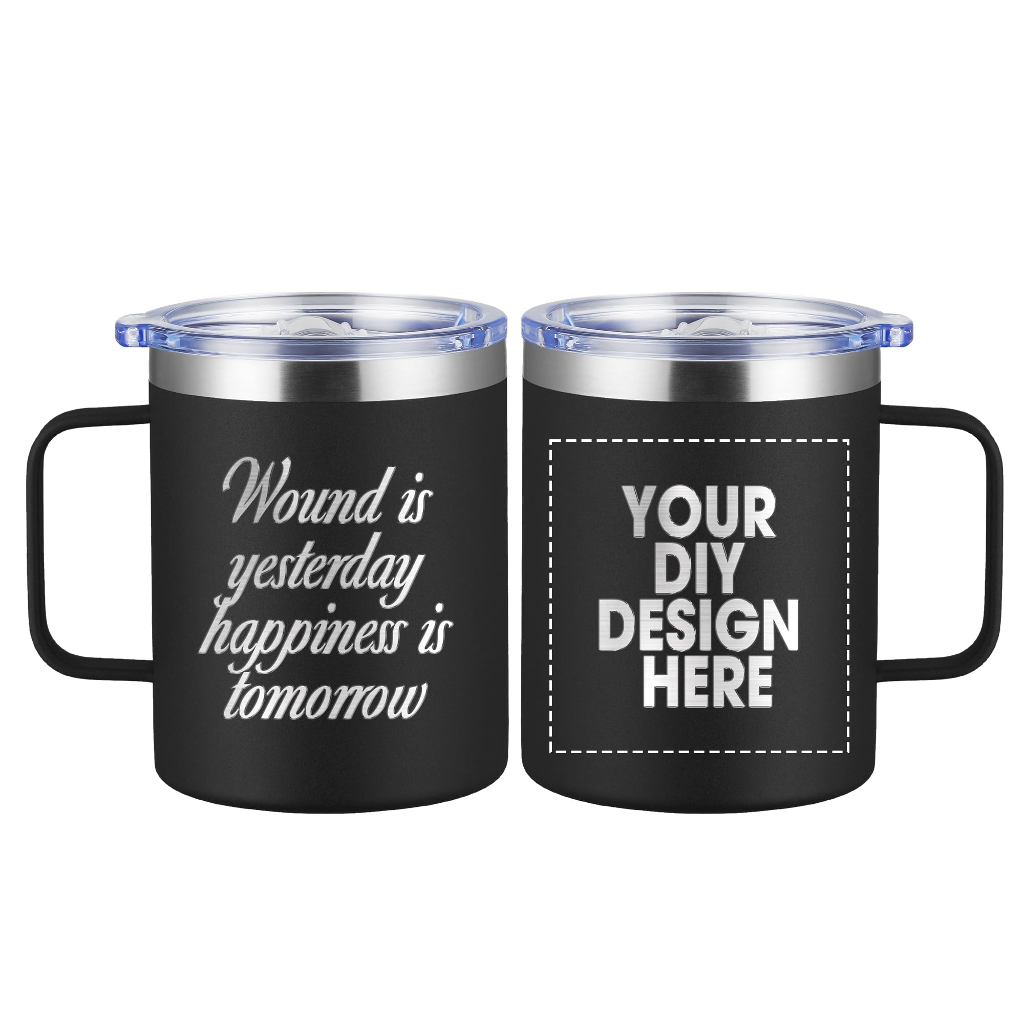 Amazon.com: Personalized Custom Mug Print in USA 12oz 10 pack Stainless ...