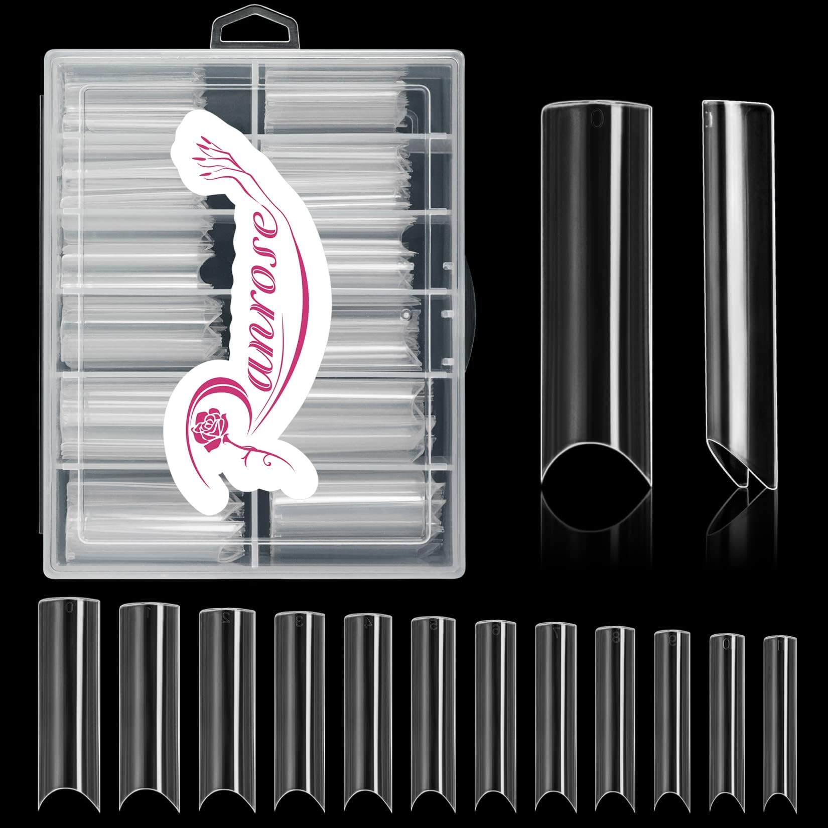 Amazon.com: 500pcs Clear Square Press on Nails Medium Length Fake Nails ...