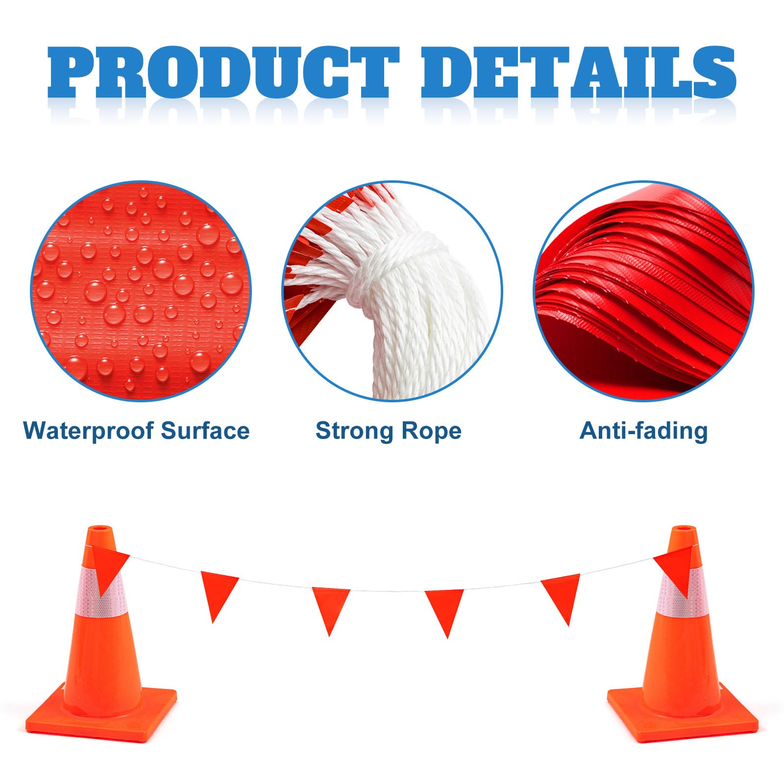 Snapklik.com : Preboun 197FT Pennant Banner Flags High Visibility ...