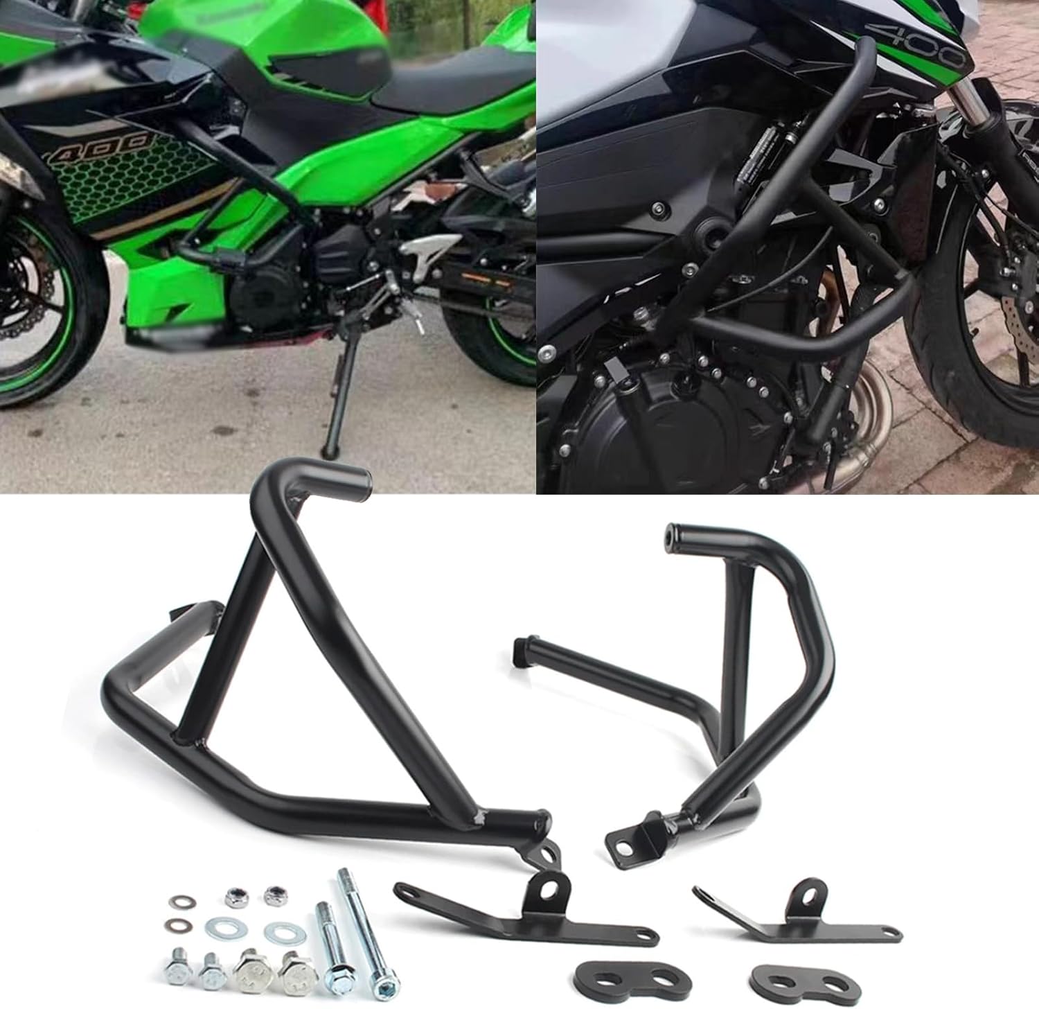 Amazon.com: HUANGCJCJ FOR Motorcycle Crash Bar Frame Ninja400 Z400 ...