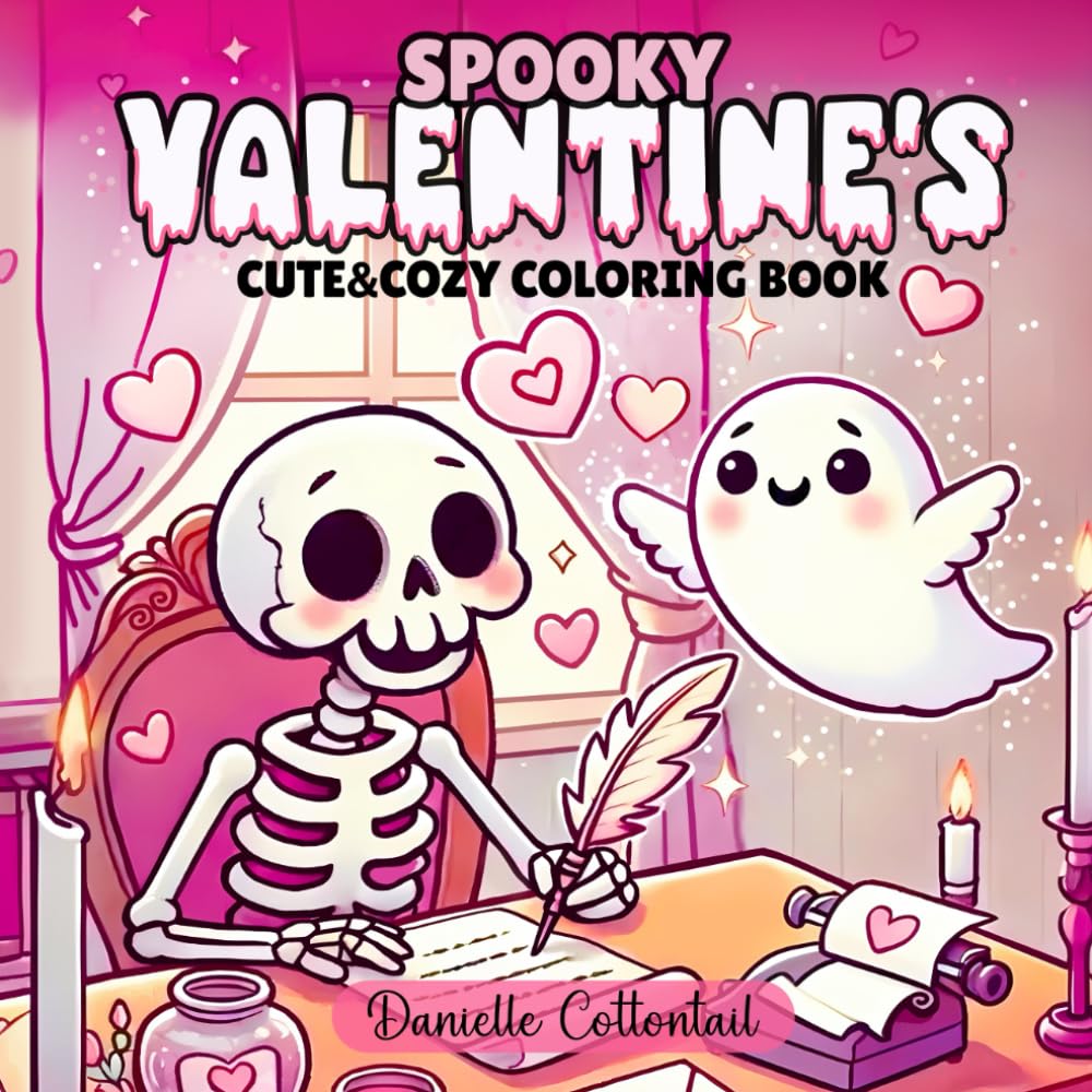 Amazon.com: Spooky Valentine's Cute & Cozy Coloring Book: 50 Adorable ...