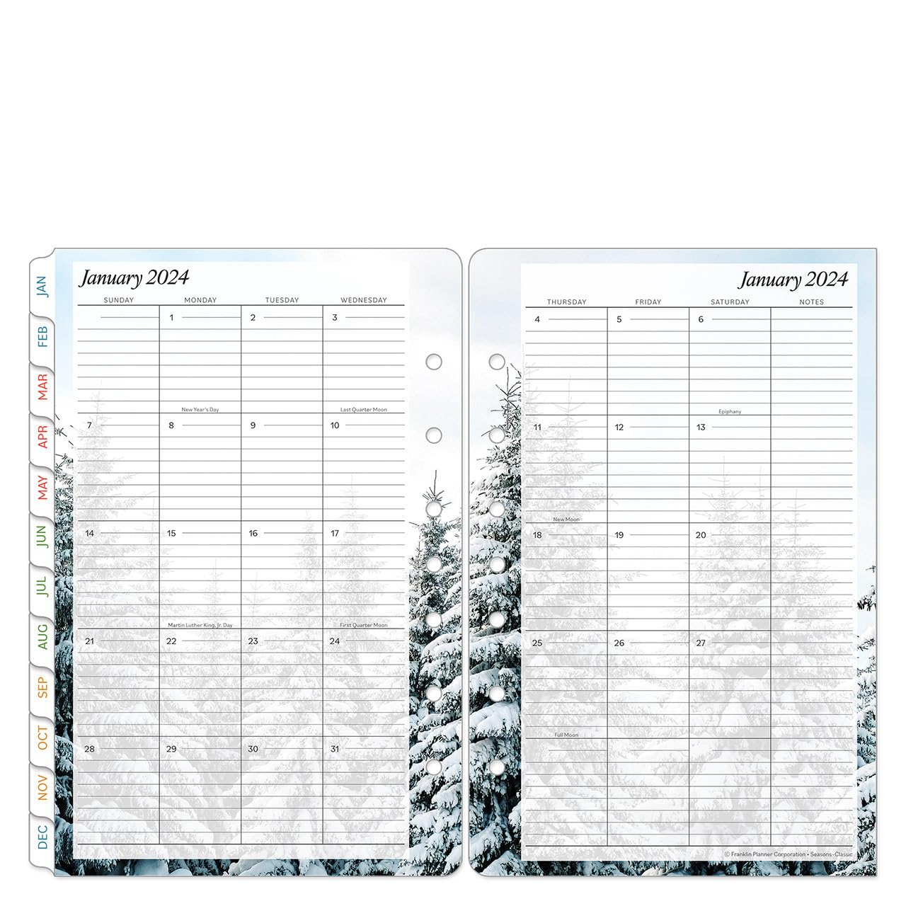 Buy FranklinCovey - Seasons Two-Page Monthly Tabs (Classic, Jan 2024 ...