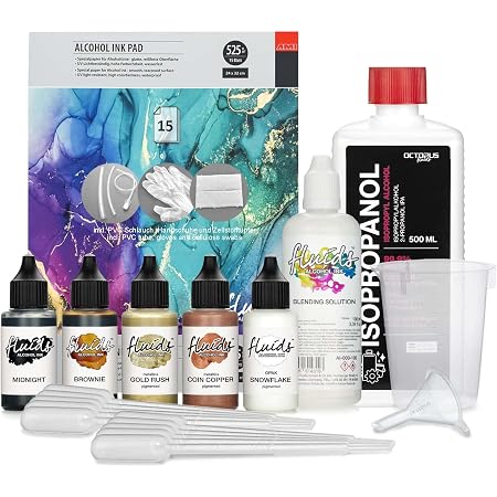 Encre Alcool - 20 Couleurs Alcohol Ink Hautement Concentrée - Teinture ...
