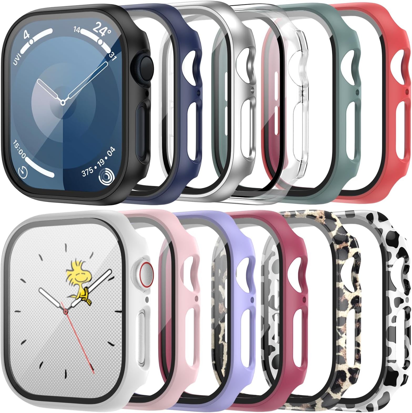 Amazon.com: Cuteey 12 Pack Case with Tempered Glass Screen Protector ...