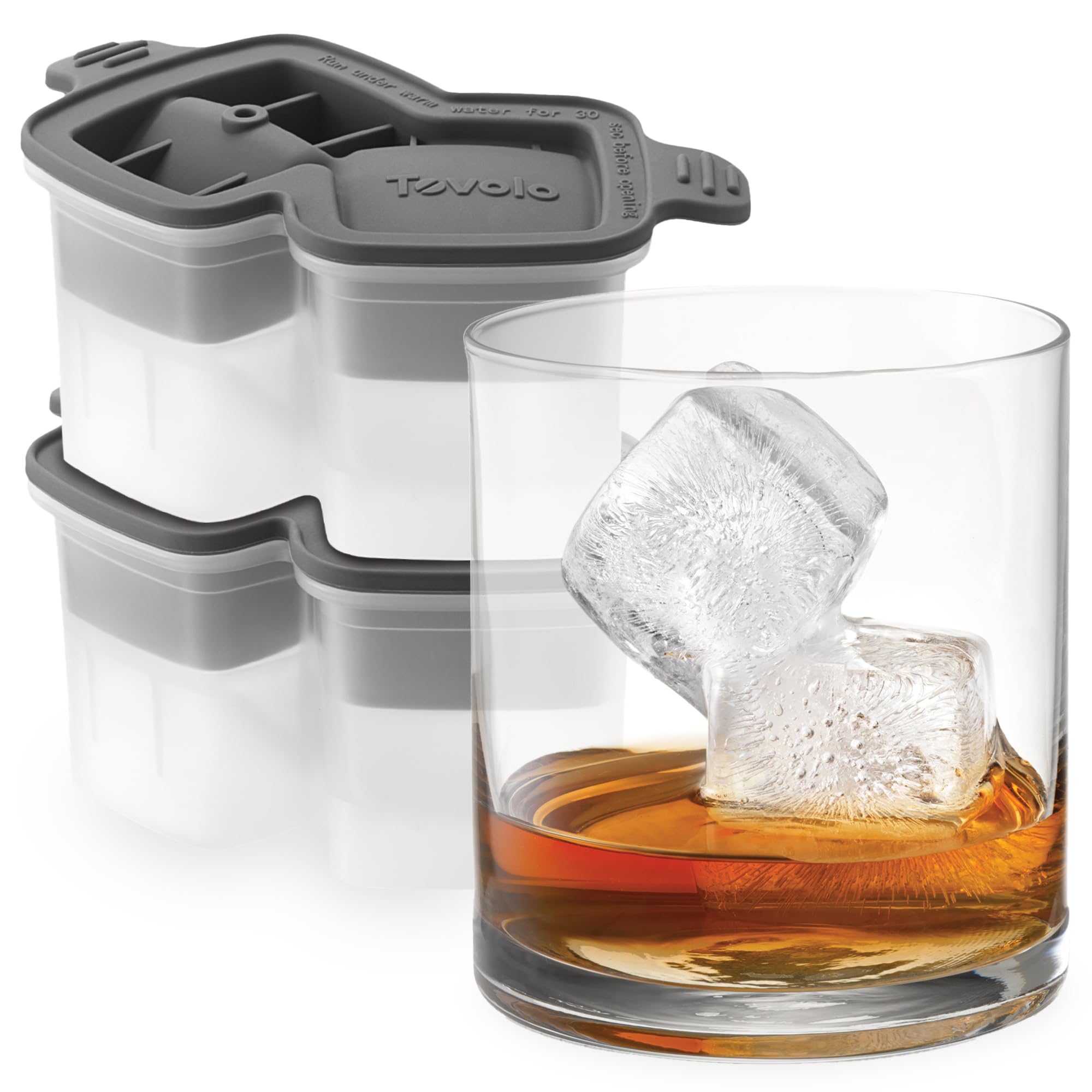 Amazon.com: Tovolo Stacked Cube Ice Molds, Set of 2 - Large Ice Stacked ...