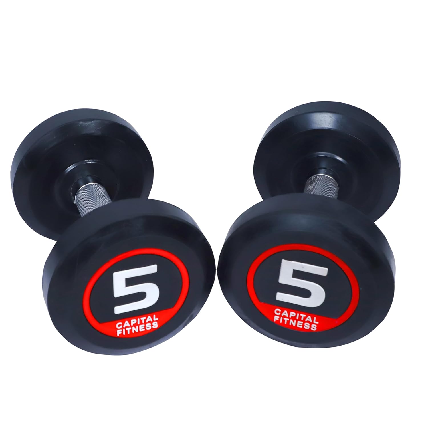 Buy Capital Fitness rubber Coated Bouncer Dumbbell 5kg set of 2 (total ...