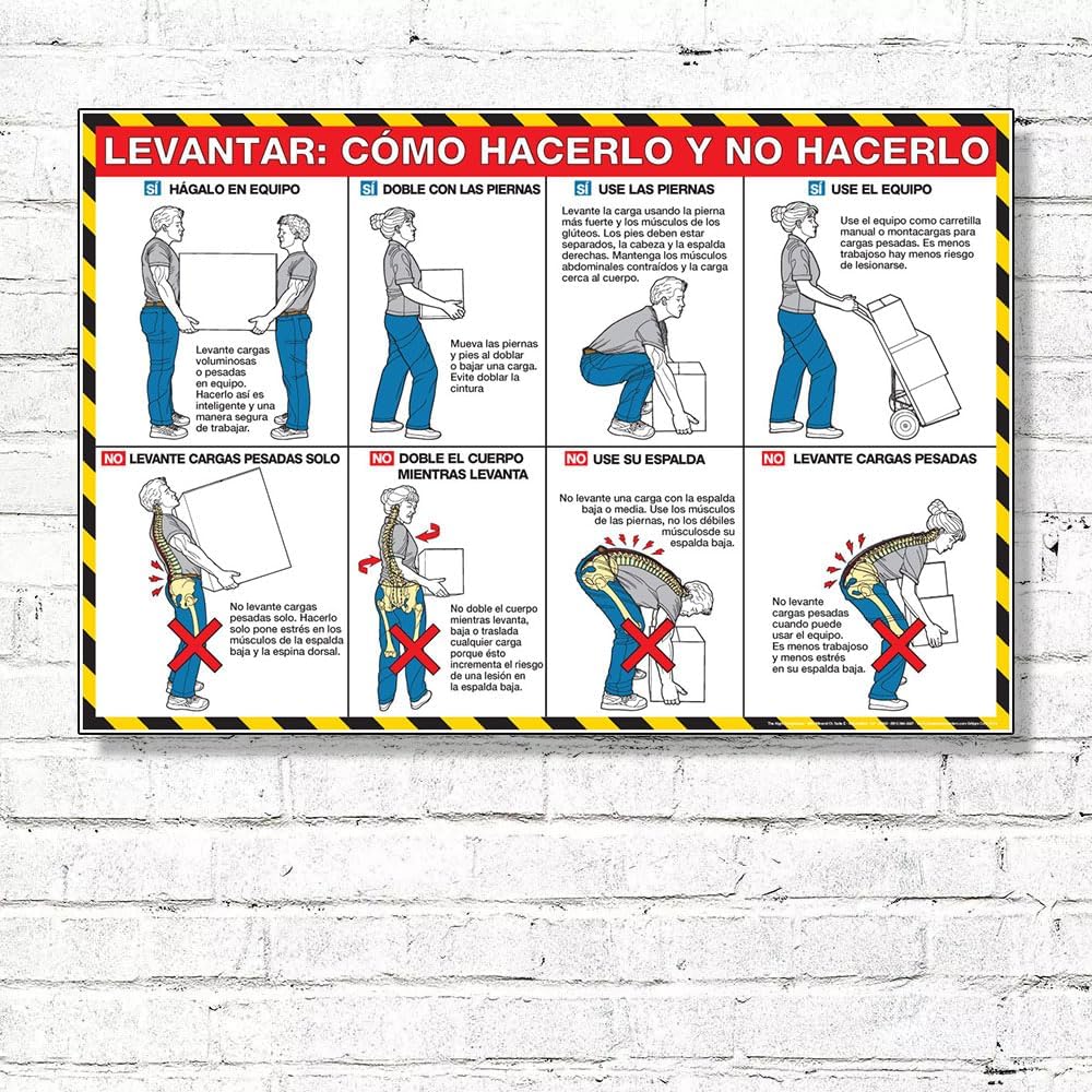 Amazon.com: ALGRA - Lifting Do's and Don'ts 24" X 36" Spanish Version ...