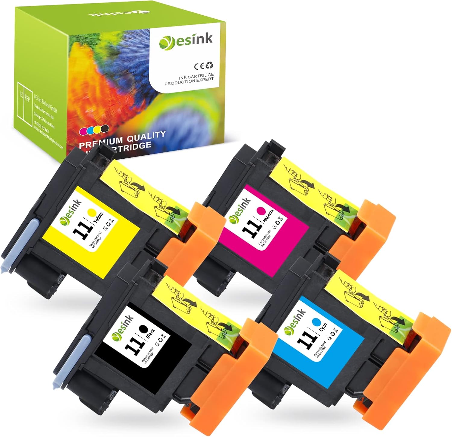 Lot de 11 têtes d'impression C4810A C4811A C4812A C4813A Remplacement ...