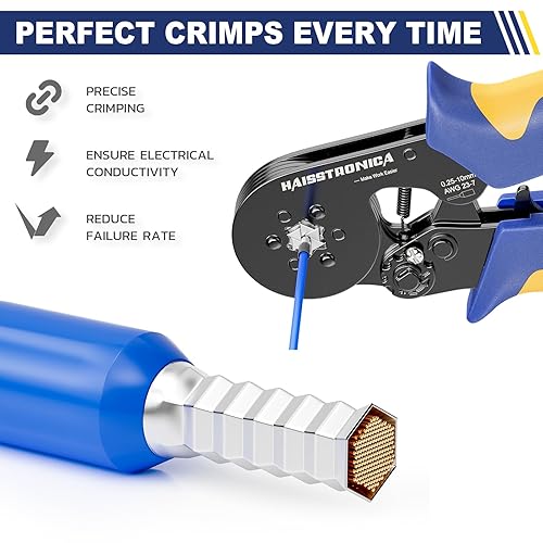 Snapklik.com : Haisstronica Ferrule Crimping Tool,Hexagonal Sawtooth ...
