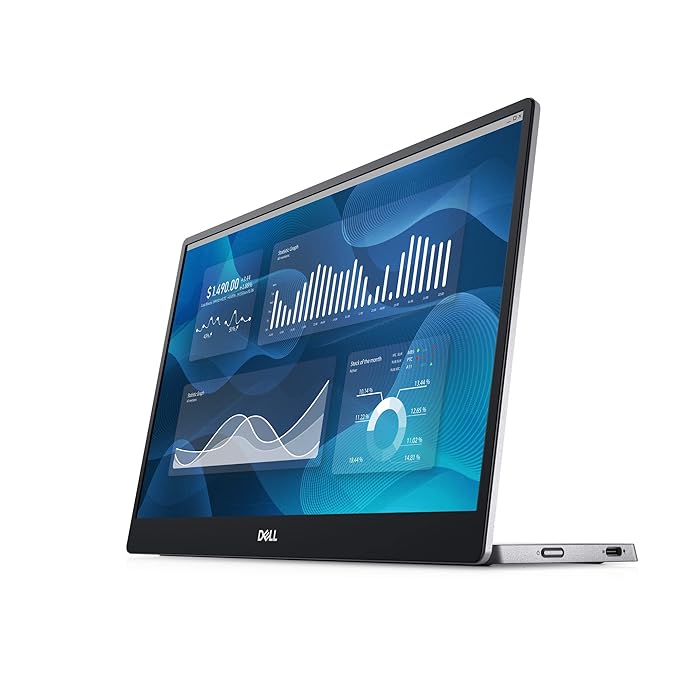Dell 14 Inch New Portable Monitor C1422H IPS Panel Full HD Display with ...