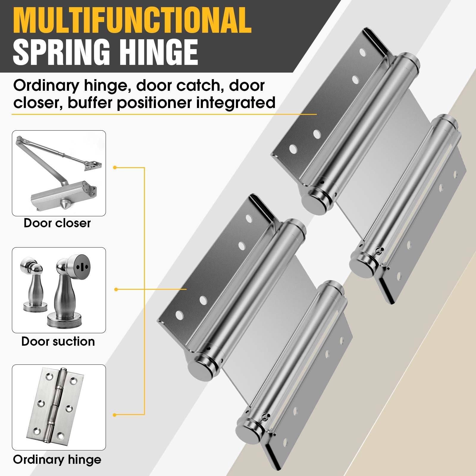 Snapklik.com : 6 Inch Double Action Spring Hinges, Double Swing Door ...