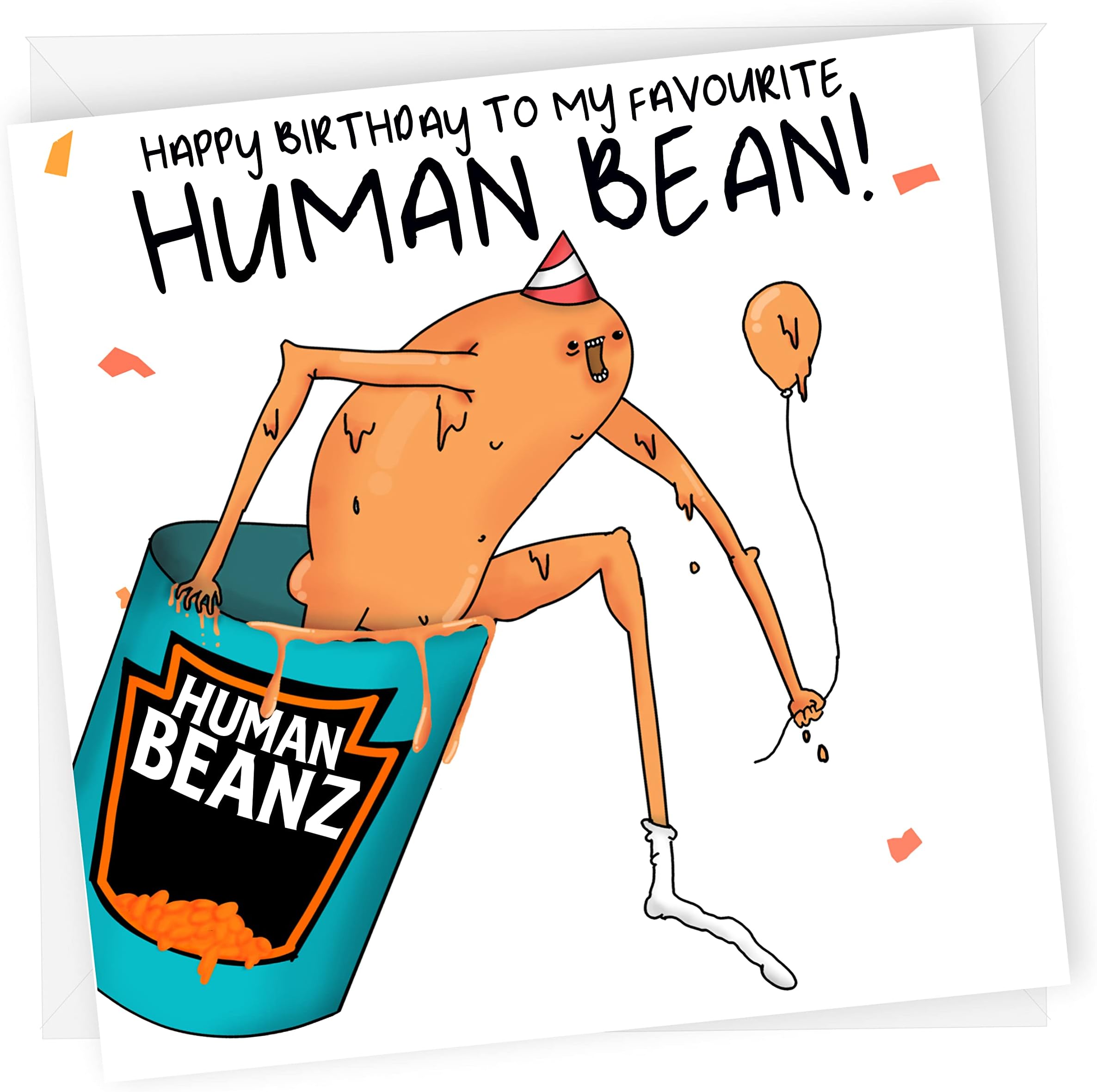 Amazon.com : NotNiceThings The Human Bean Card, Funny Birthday Cards ...
