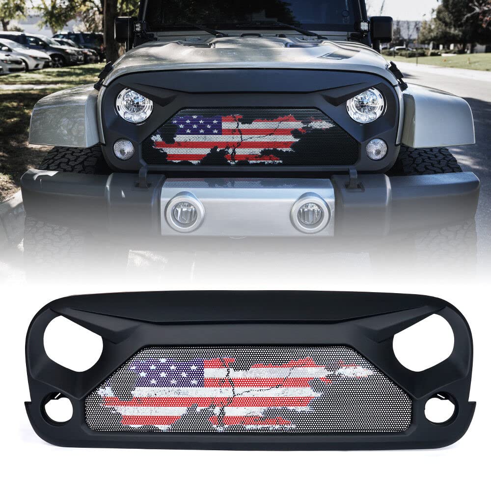 Grill Light HAPSO Front Grille Mesh Grill With Amber LED Running Lights ...