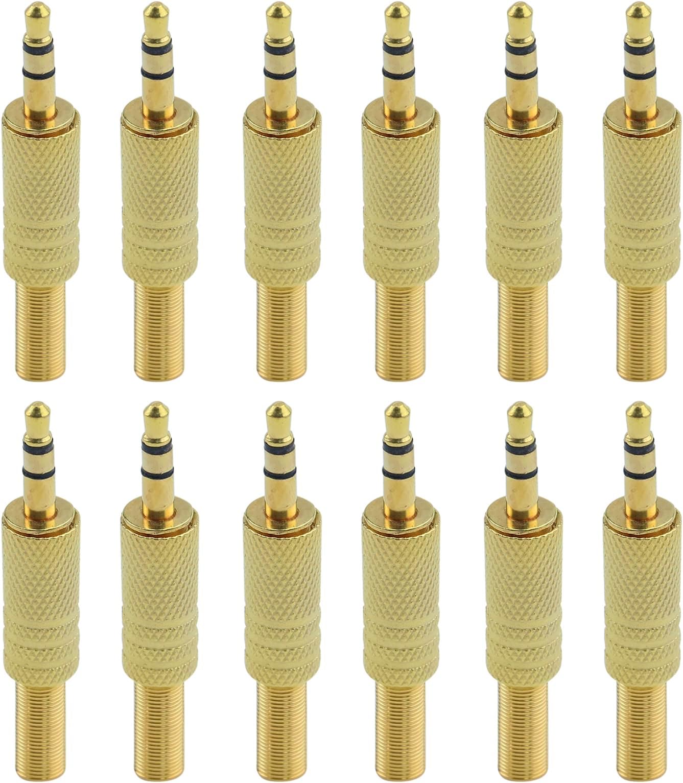 Amazon.com: Antrader 3.5mm/1/8 Stereo Male Plug Audio Cable Connector w ...