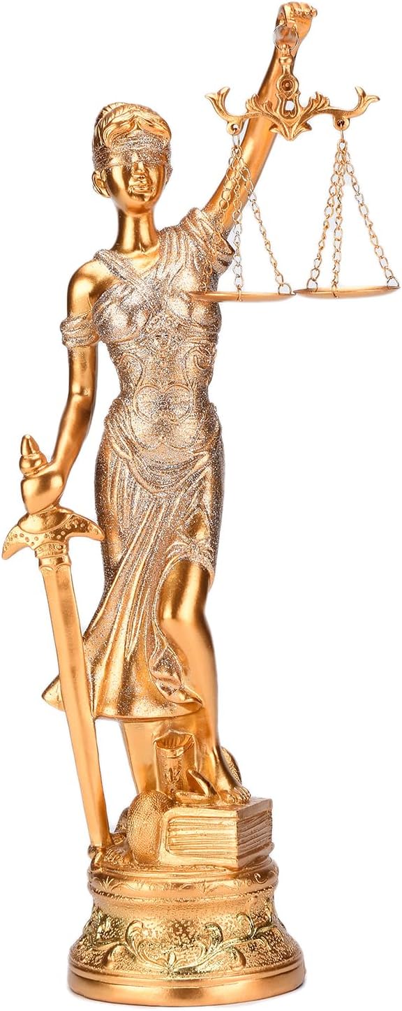 Amazon.com: BRABUD Resin Lady Justice Statue Greek Roman Goddess of ...