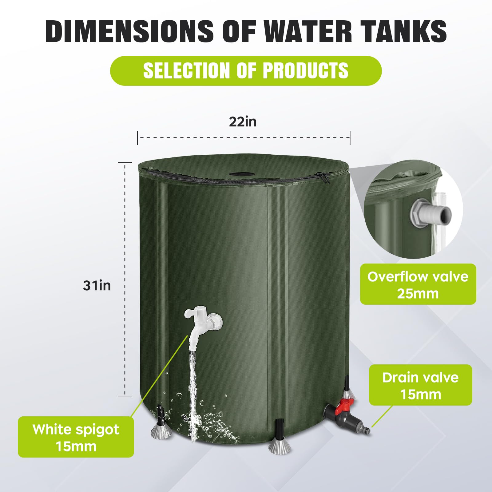 Dimensions Of Rain Barrels Upcycle 54 Gallon Wooden Rain Barrel | Rain