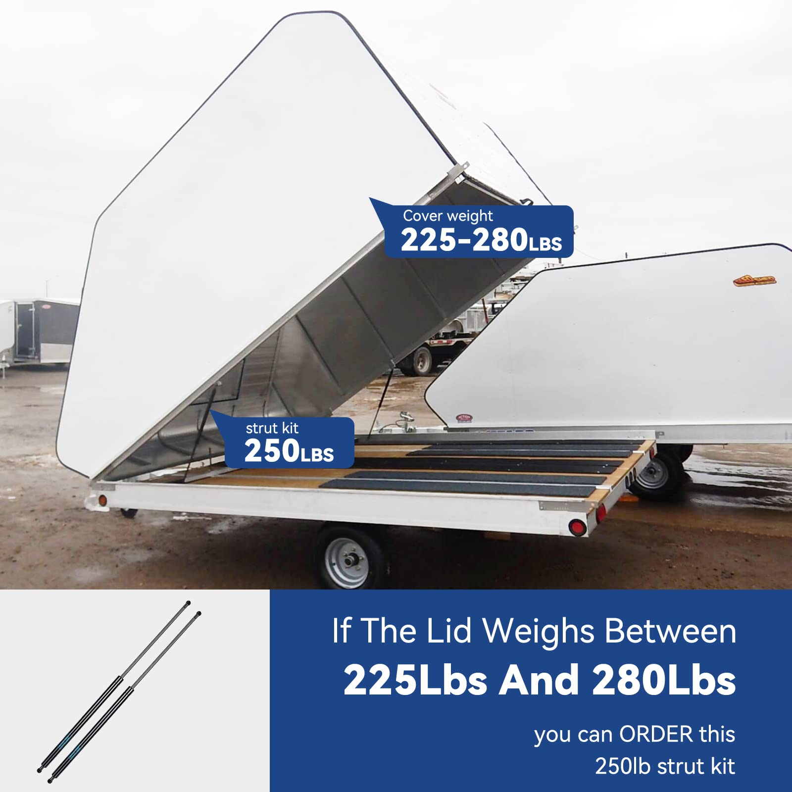 Snapklik.com : ARANA ST280M250 28 Inch 250LB Gas Struts Spring Shock