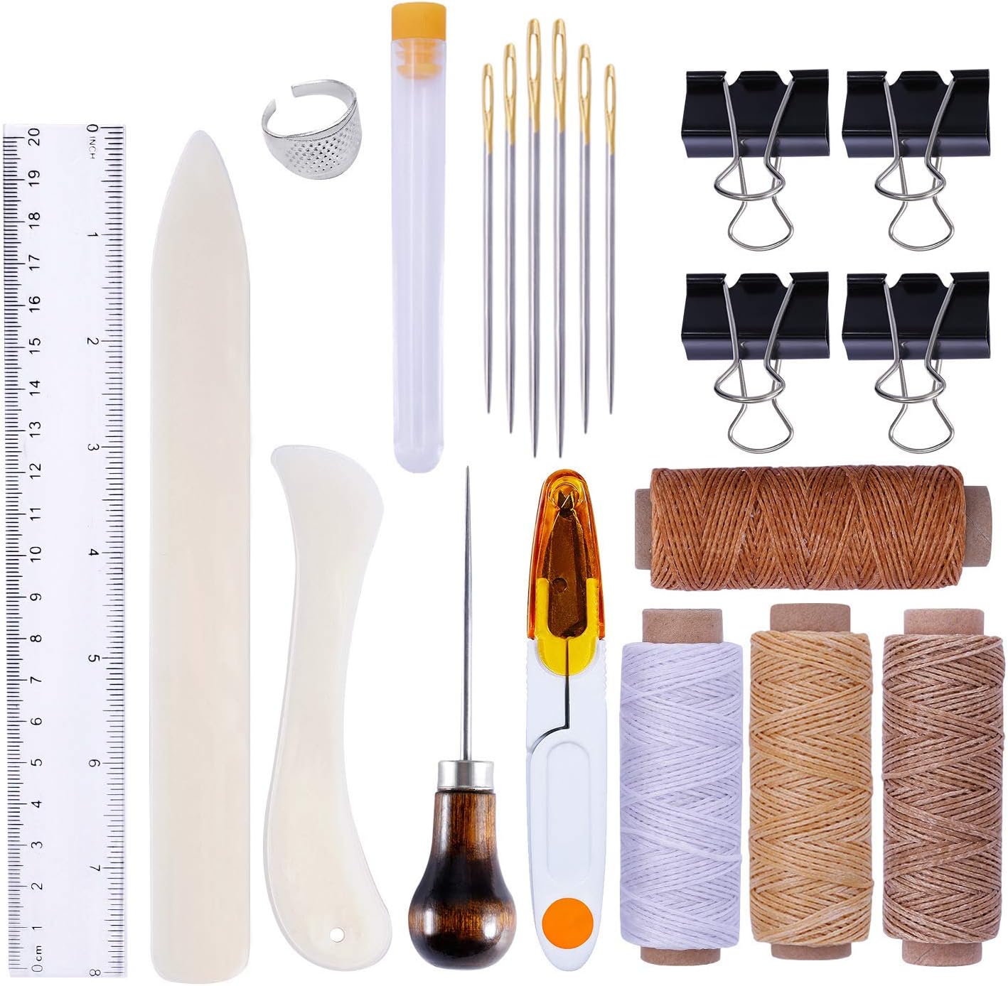 24 Pcs Bookbinding Tool Kit, Book Binding Kit Premium Sewing Tools for ...