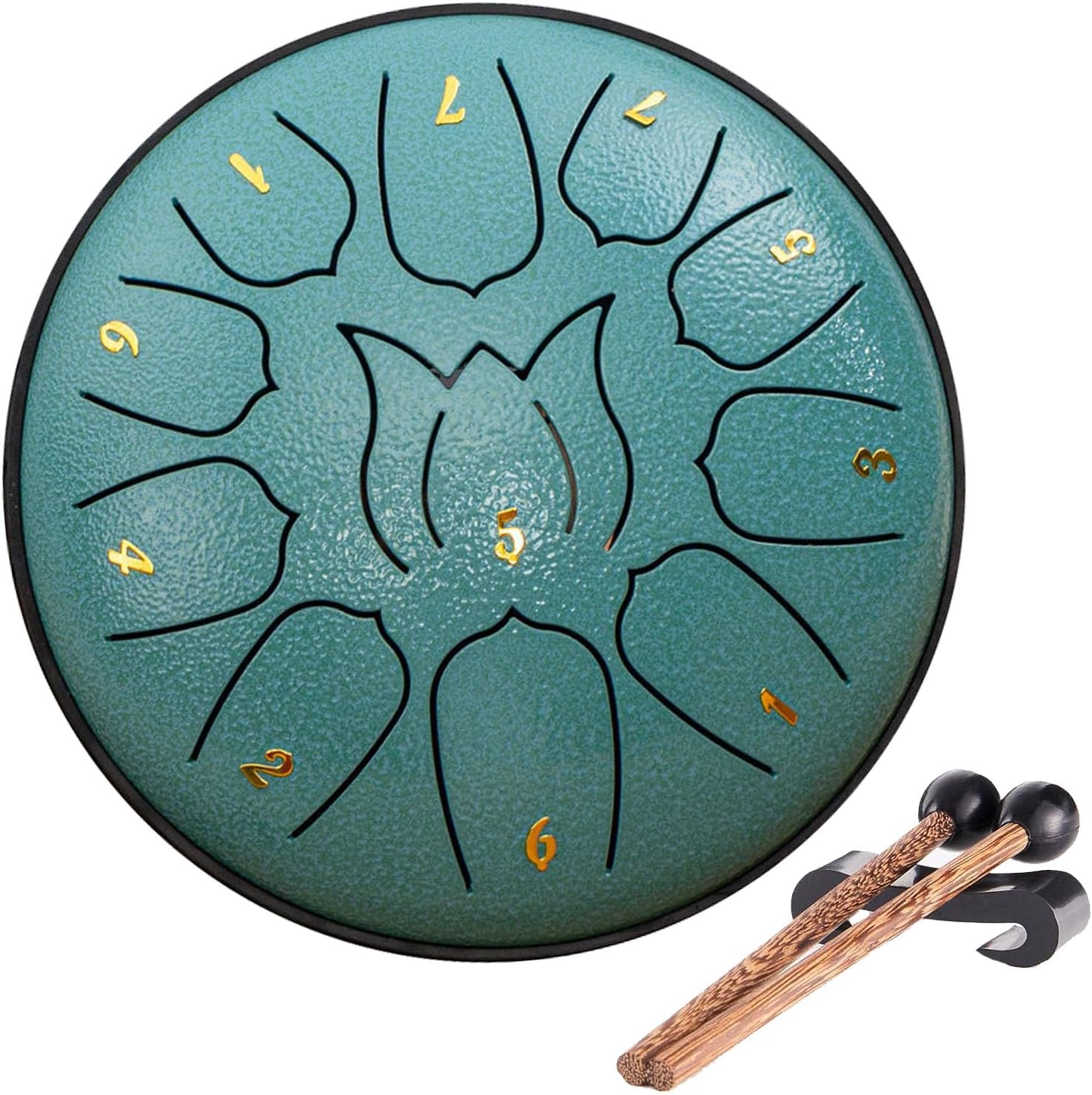 8 Notes Steel Tongue Drum 6 inch Travel Bag and Mallets,Tank Drum ...
