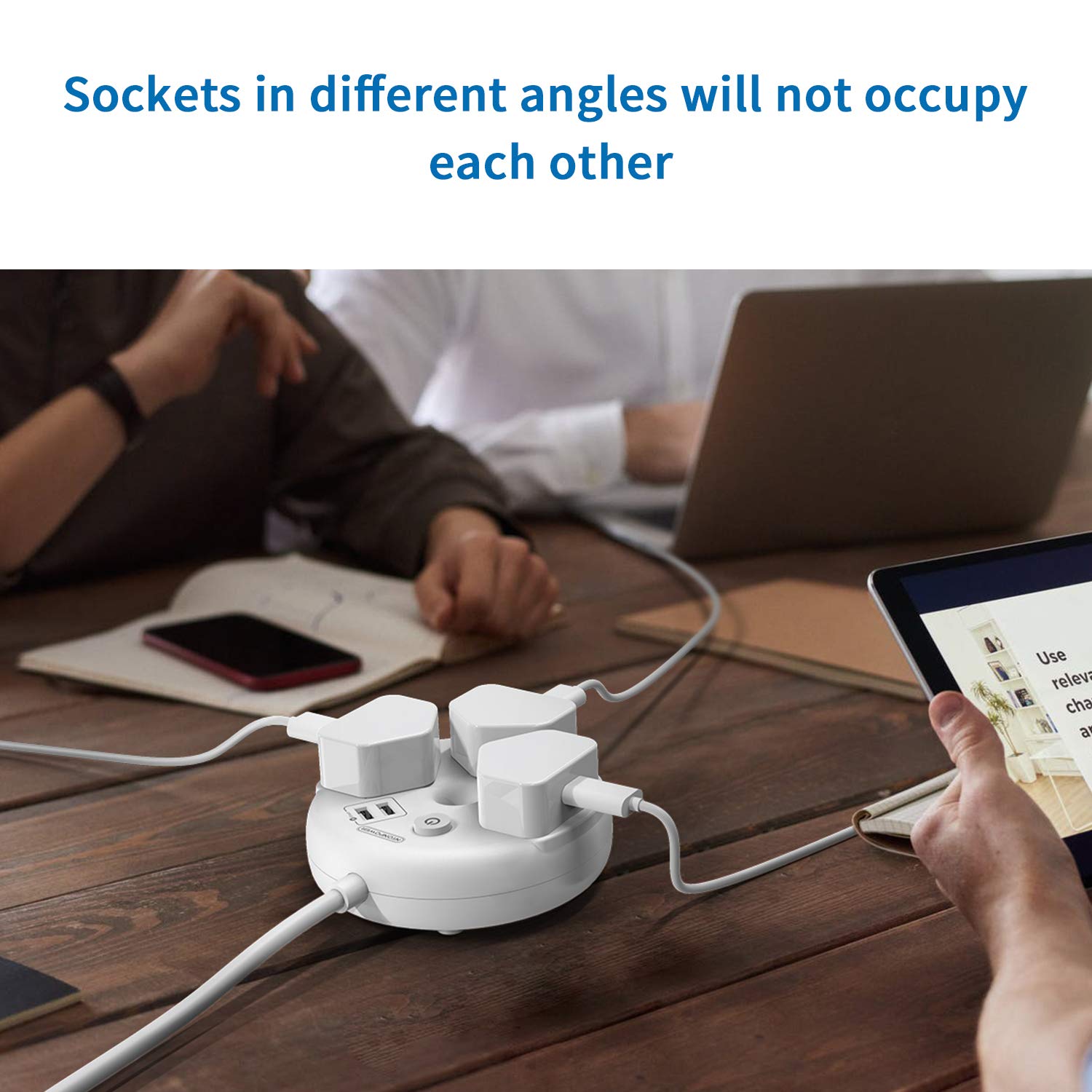 Buy Extension Lead, USB Power Strip with Wall Mount Holes, NTONPOWER ...