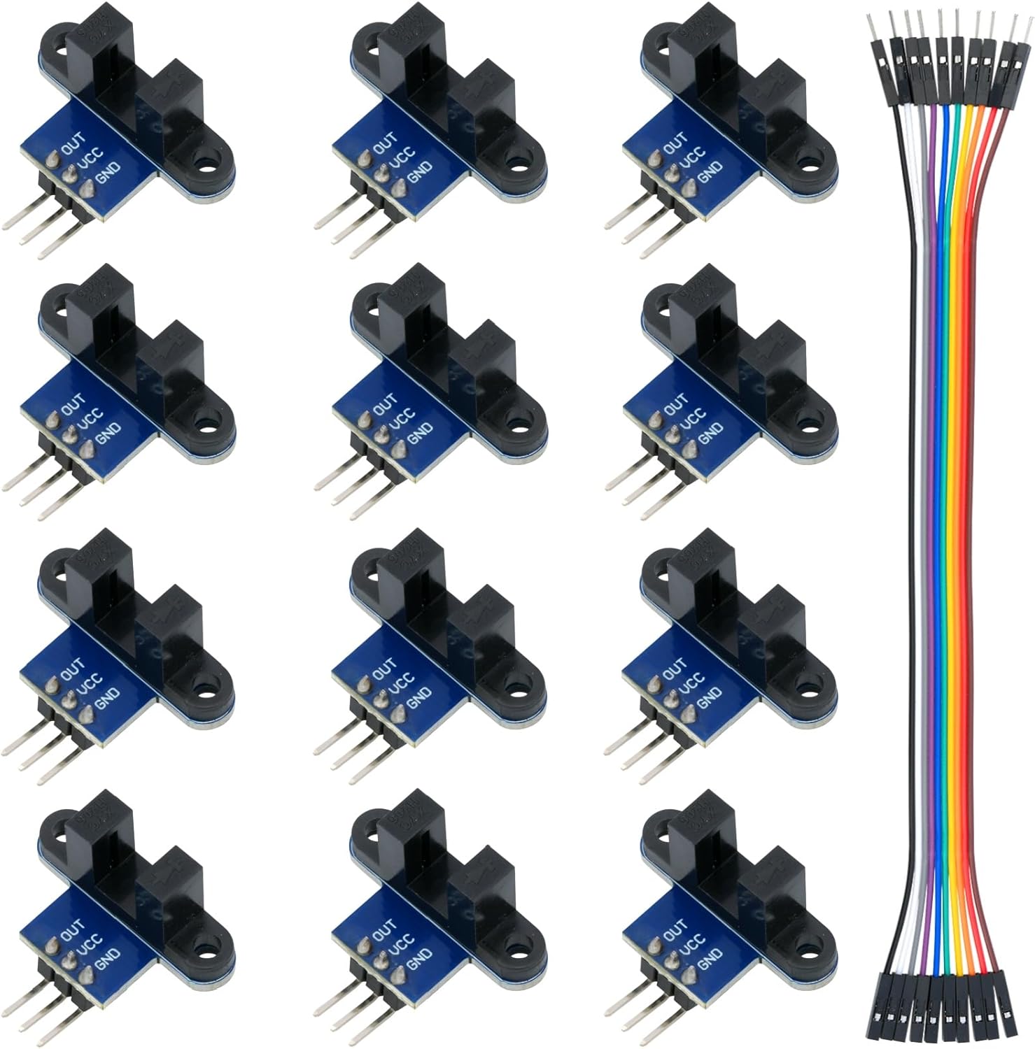 Amazon.com: MTDELE 12Pcs IR Sensor IR Infrared Slotted Optical ...