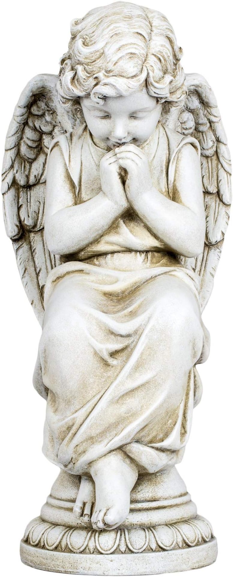 Amazon.com : Joseph's Studio by Roman Inc., SEATED ANGEL ON PEDESTAL ...