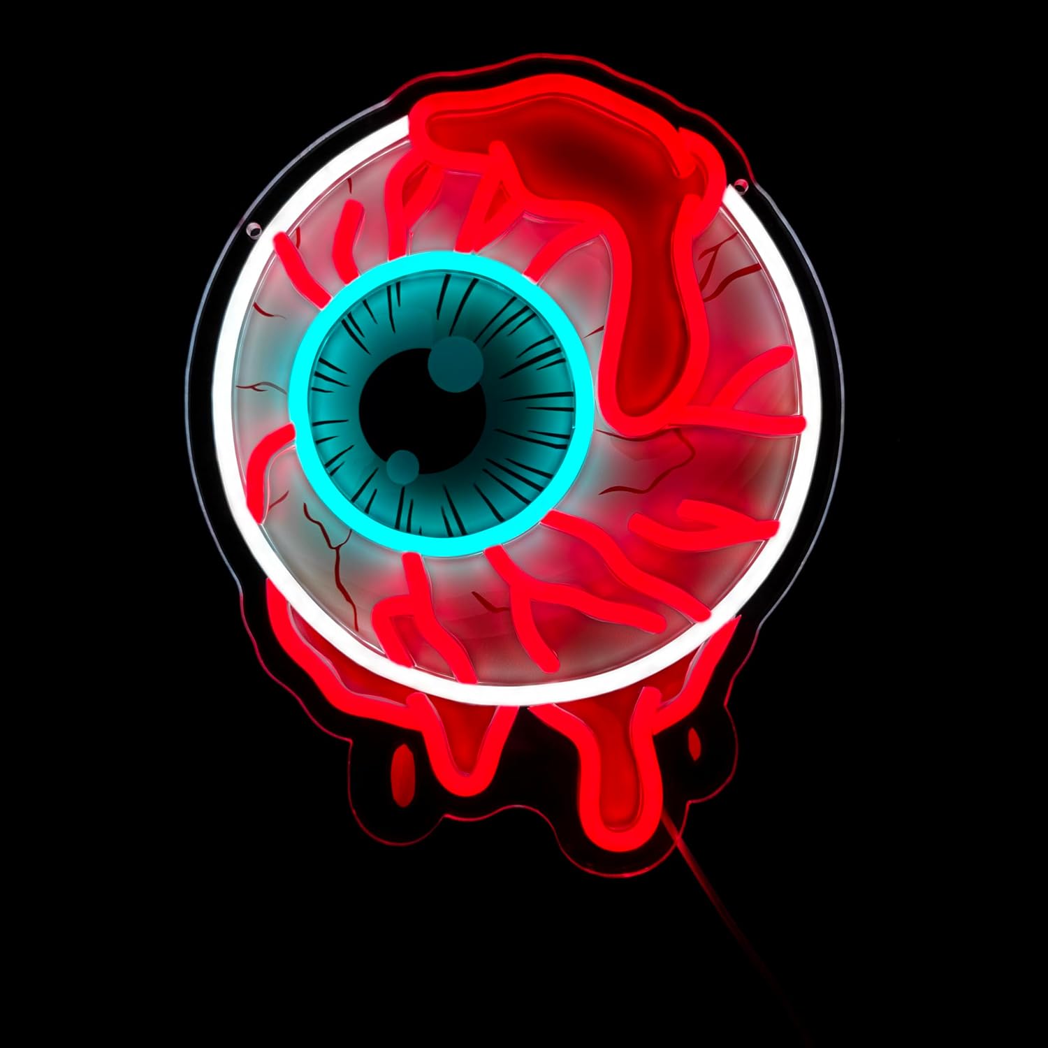 Creepy Eyeball Neon Sign for Wall Decor, Bloody Eye Neon Light up Sign ...