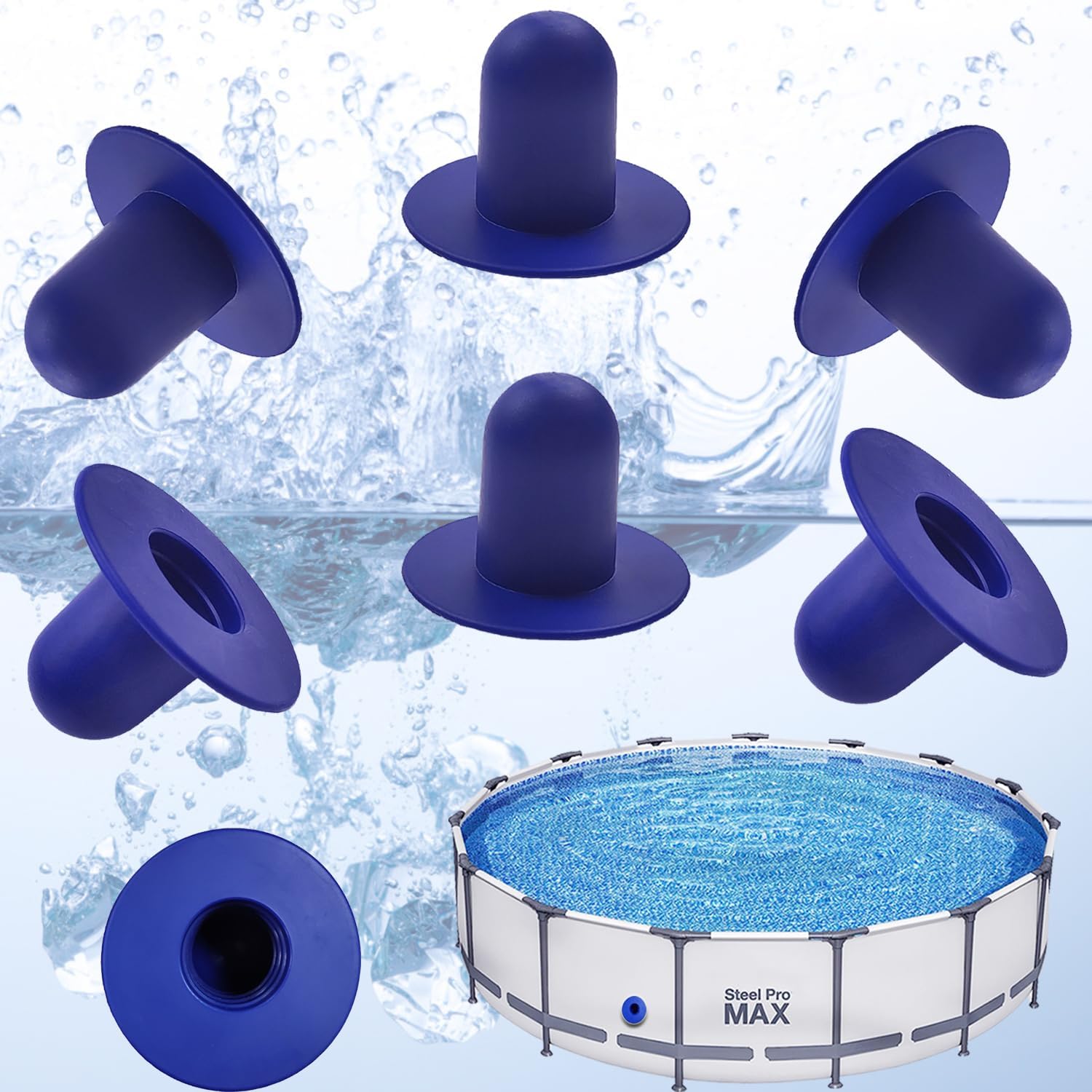6 Pièces Plug Bouchon Piscine Filtre, Bouchon Trou Crépine de Piscine ...