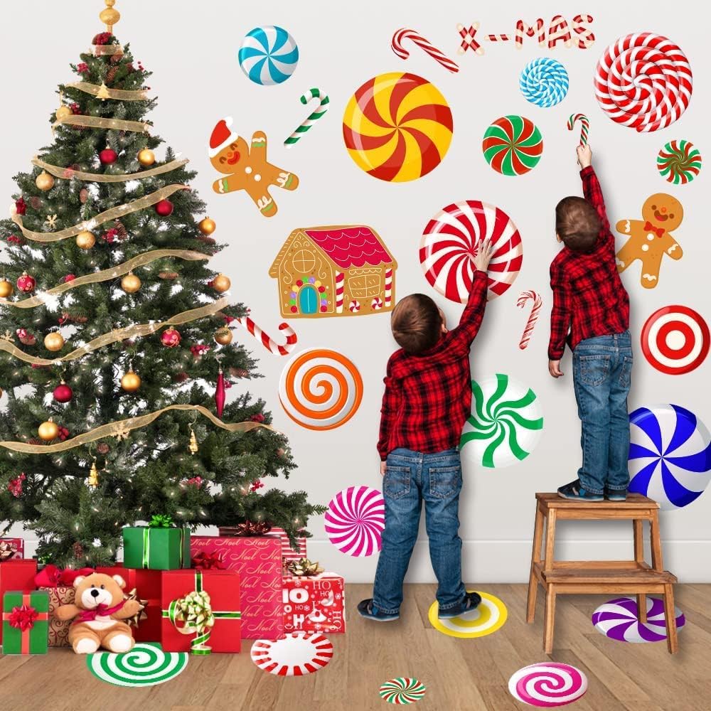 Amazon.com: DIYDEC 70PCS Peppermint Floor Decals Stickers, Self ...