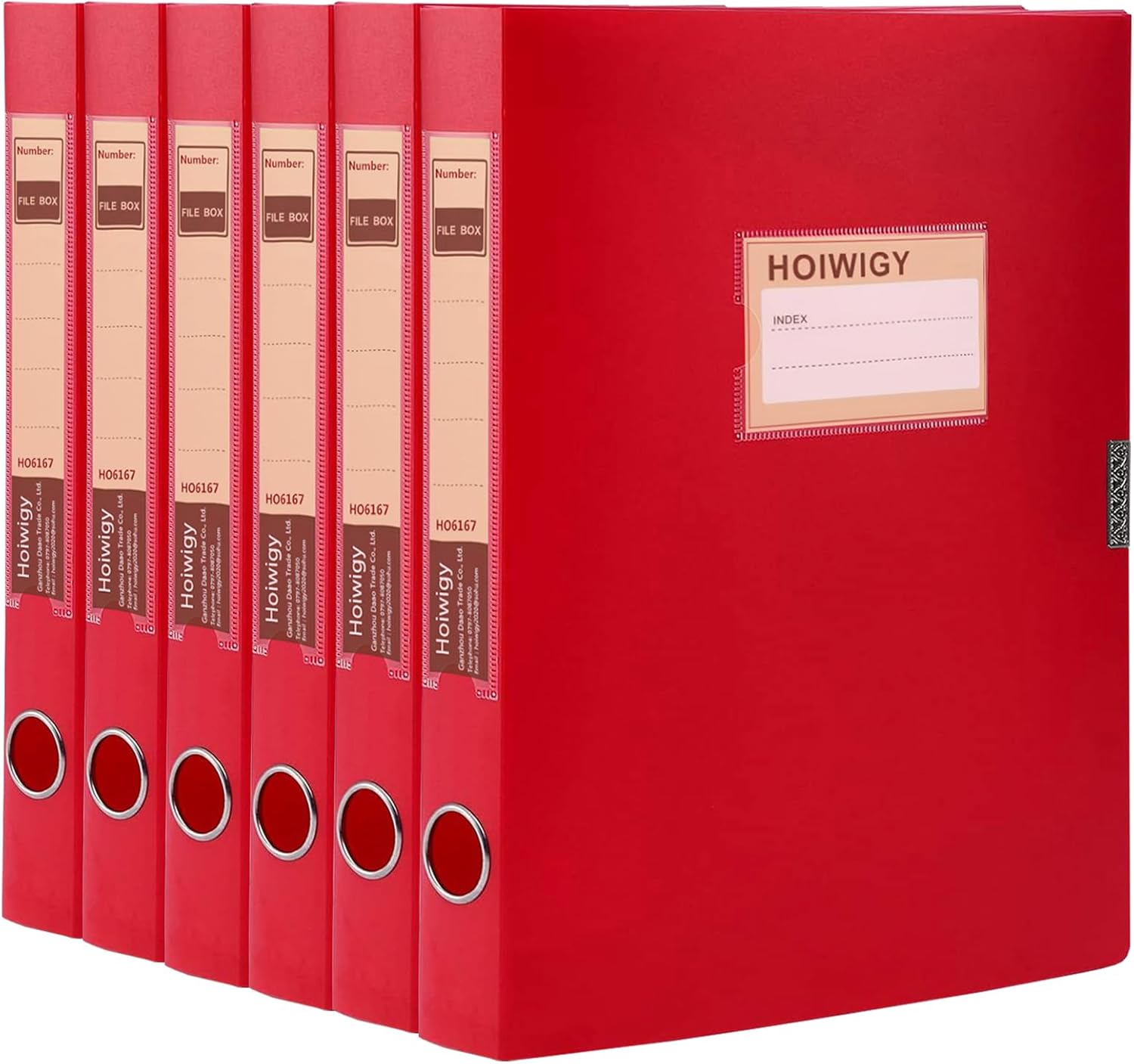 Amazon.com: Hoiwigy Storage Folders Box 6Pack for A4 Paper, Plastic ...