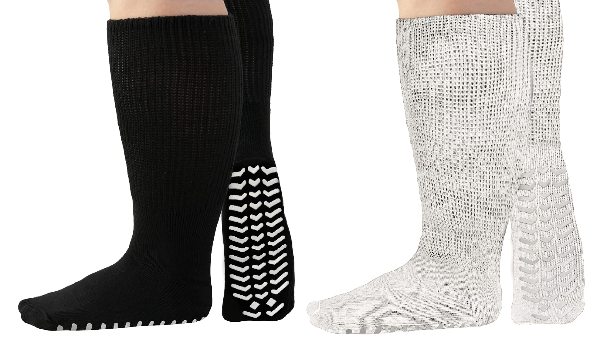 Amazon.com: M.B. Leaf Extra Wide Socks for Swollen Feet, Extra Wide ...