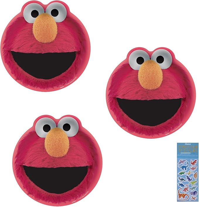 Amazon.com: Sesame Street Elmo Birthday Party Supplies Bundle includes ...