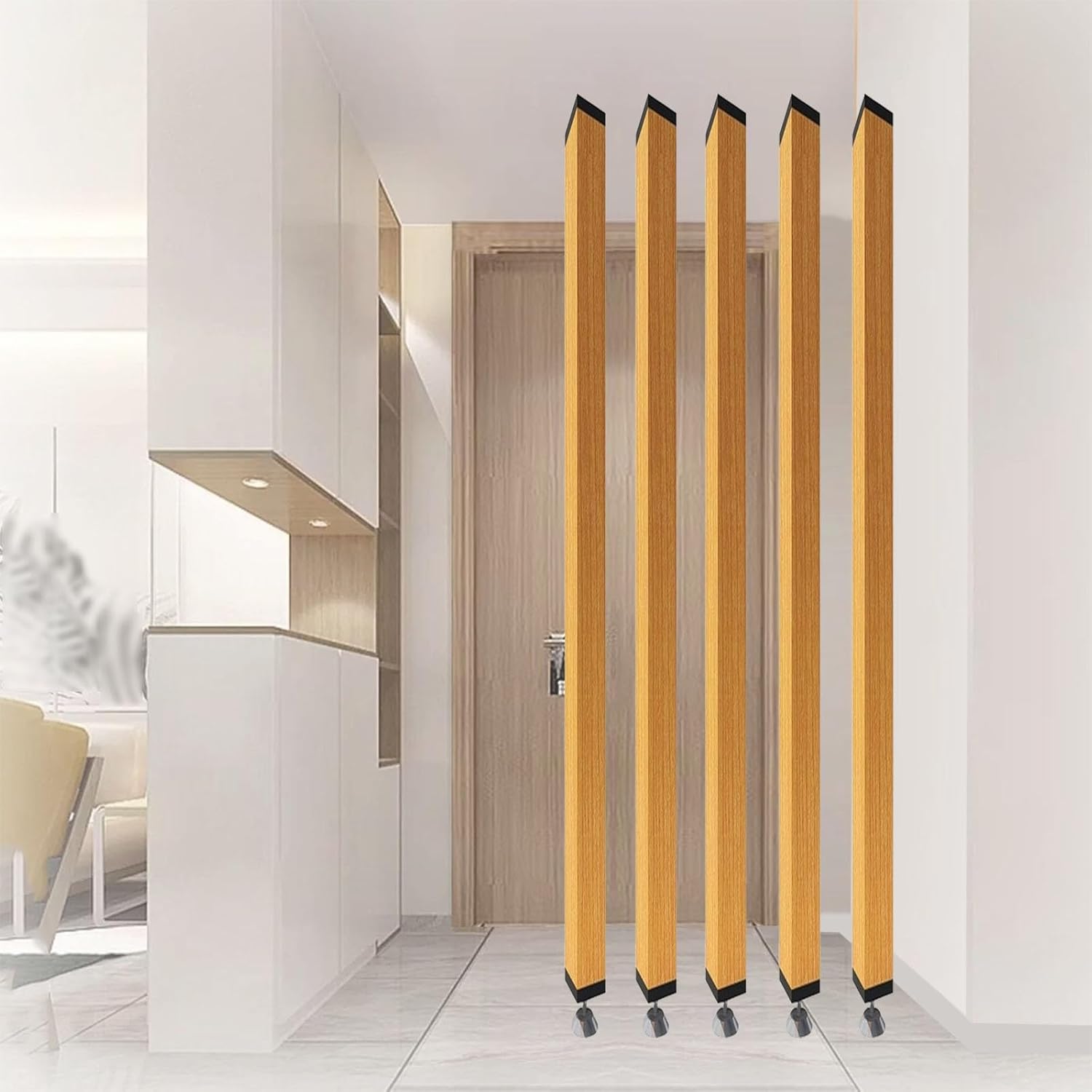 Amazon.com - 2 5 8 10 Pieces Wood Slat Room Dividers Floor to Ceiling ...