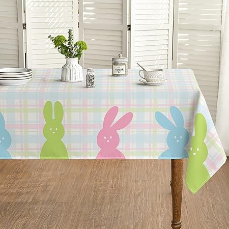 Amazon.com: Horaldaily Easter Tablecloth 60x84 Inch, Spring Flower ...