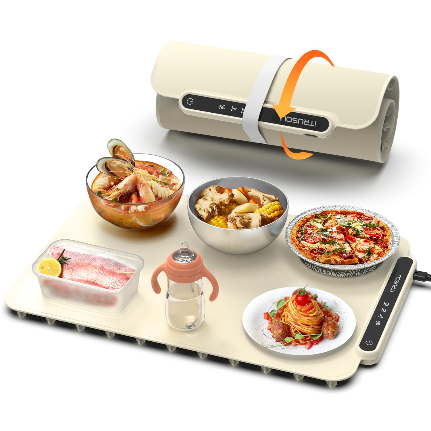 iTRUSOU Electric Warming Tray - Food Warmer Mat Heating Warming Trays ...