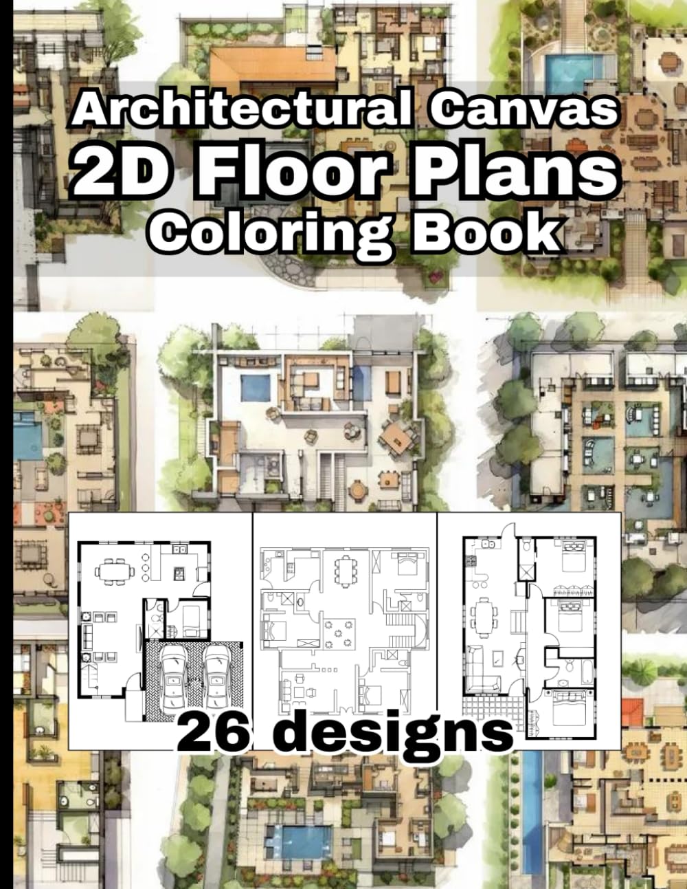 Architectural Canvas 2d Floor Plans Coloring Book An Architectural Coloring | Desertcart EGYPT