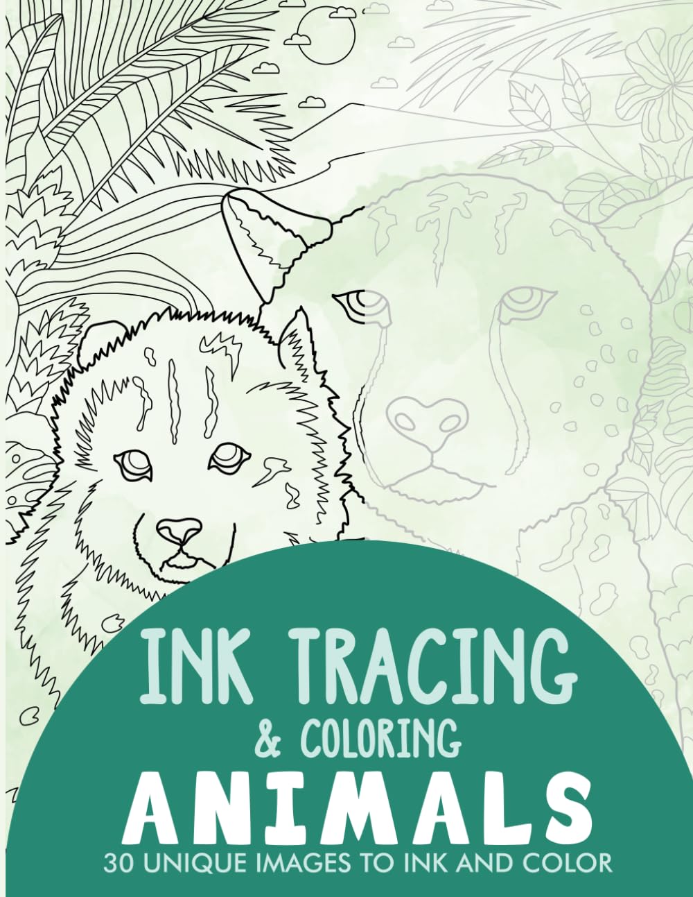 Amazon.com: Animals Ink Tracing Coloring Book for Adults: 30 Unique ...
